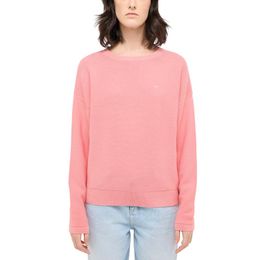 Mustang Sweater &raquo;Damen Style Marble&laquo; rosa S S L&auml;ssiger Schnitt