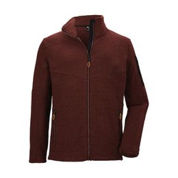 Killtec Fleecejacke »KOW 28 MN KNTFLC JCKT« Zeitlose Strickfleecejacke mit Zipper-Taschen und Kinnschutz rot XXL XXL Strickfleecejacke mit Stehkragen