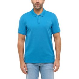 Mustang Kurzarmshirt »Herren Style Palco« mittelblau M M Klassisch geschnittenes Poloshirt