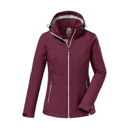 Killtec Softshelljacke &raquo;KOS 176 WMN SFTSHLL JCKT&laquo; Wasserabweisende, atmungsaktive Softshelljacke mit All Over-Print dunkelros&eacute; 40 40 Damen...