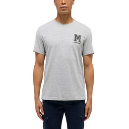 Mustang Kurzarmshirt »Herren Style Austin« grau meliert S S Lässiger Schnitt