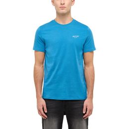 Mustang Kurzarmshirt »Herren Style Austin« mittelblau XL XL Lässiger Schnitt