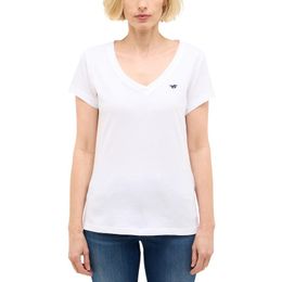 Mustang Kurzarmshirt »Damen Style Beverly« weiß XL XL Leicht taillierter Schnitt