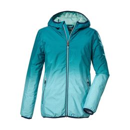 Killtec Outdoorjacke &raquo;KOS 331 GRLS JCKT&laquo; Winddichte, wasserdichte M&auml;dchenjacke mit reflektierenden Elementen graugr&uuml;n 128 128 Funktionsjacke f&uuml;r...