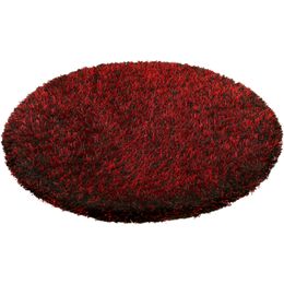 Hochflor-Teppich Esprit, B:67cm H:40mm L:67cm &Oslash;:67cm, rot, Polypropylen (PP), Teppiche, "Cosy Glamour 2.0", Langflor, Shaggy, weicher Teppich,
