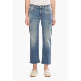 Damen Bequeme Jeans, blau, Gr. 29, Le Temps Des Cerises, 100% Baumwolle, Jeans, mit modischer Waschung