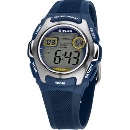 SINAR Damen Chronograph, blau, Armbanduhren, Armbanduhr,Quarzuhr,digital,Herren,Damen,bis 10bar wasserd.Jugendliche