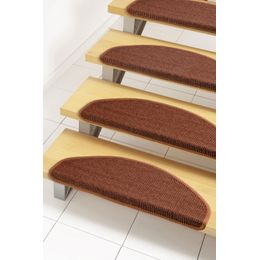 Stufenmatte Dekowe, B:25cm H:5mm L:65cm, orange, Sisal, Teppiche, "Mara S2", 100% Sisal, gro&szlig;e Farbauswahl, selbstklebend, auch als Set 15 St&uuml;ck