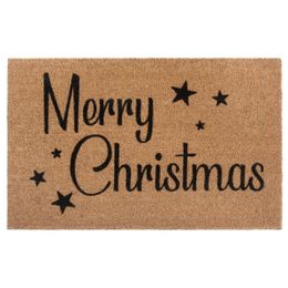 Fu&szlig;matte Hanse Home, B:45cm H:15mm L:70cm, beige, Kokos, Flur, Teppiche, "Kokos Christmas Stars, T&uuml;rmatte", Weihnachten, Schmutzfangmatte, Outdoor,