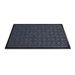 Fu&szlig;matte Wecon Home, B:45cm H:4mm L:75cm, grau, Polyester, Flur, Teppiche, "Midnight Mosaic", pflegeleicht, rutschfest, Ornamente, Innen & Au&szlig;en,