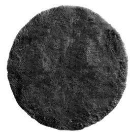 Teppich the carpet, B:120cm H:35mm L:120cm Ø:120cm, grau, Polyester, Teppiche, "Soft Shaggy", Flauschiger Hochflor Teppich, Wohnzimmer, Anti-Rutsch