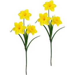 Kunstblume I.GE.A., B:20cm H:73cm L:14cm, gelb, Polyester, Kunstpflanzen, "Narzissen"