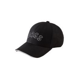 BOSS Green Herren Baseball Cap "Cap-US", schwarz, unifarben, Web, Materialmix, Caps, mit BOSS Logostickerei