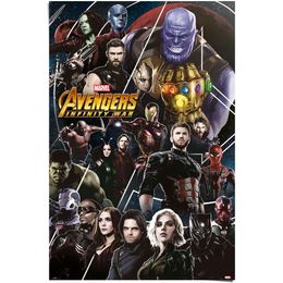 Poster Reinders, B:61cm H:91,5cm T:0,1cm, schwarz, Papier, Bilder, "Marvel Avengers - Infinity War"