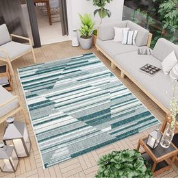 Outdoorteppich Carpet City, B:80cm H:5mm L:150cm, grau, Polypropylen (PP), Teppiche, "Outdoor 660", In/- Outdoor geeignet, Abstrakt, Wohnzimmer,