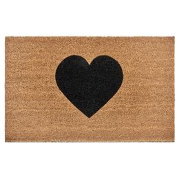 Fu&szlig;matte Hanse Home, B:75cm H:15mm L:45cm, braun, Kokos, Flur, Teppiche, "Mix Mats Kokos Heart, T&uuml;rmatte", Kokos, Schmutzfangmatte, Outdoor,
