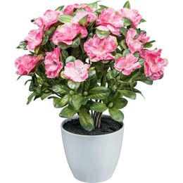 Kunstblume Creativ green, H:32cm, rosa, Obermaterial: 85% Polyester, 15% Polyethylen, Kunstpflanzen, "Azaleenbusch"