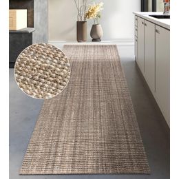 Teppich my home, B:80cm H:10mm L:150cm, braun, Jute, Wohnzimmer, Teppiche, "Avot Juteteppich", 100% Jutefaser, L&auml;ufer, Esszimmer, Wohnzimmer, Skandi
