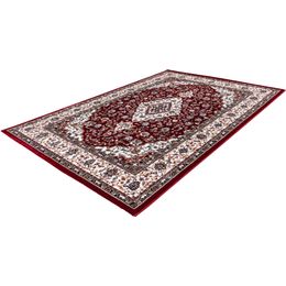 Teppich Obsession, B:40cm H:11mm L:60cm, rot, Polyester, Wohnzimmer, Teppiche, "Isfahan 740", Orient-Optik, ideal im Wohnzimmer & Schlafzimmer