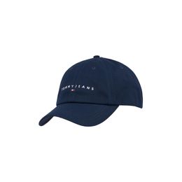 Tommy Jeans Herren Baseball Cap "TJW LINEAR LOGO 6 PANEL CAP", blau, Web, Baumwolle, Caps, mit Logostickerei UNISEX