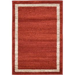 Teppich, B:66cm H:13mm L:91cm, orange, MyFlair M&Ouml;BEL & ACCESSOIRES, Polypropylen (PP), Wohnzimmer, Teppiche, "Good Times, LAGERR&Auml;UMUNG", Kurzflor,