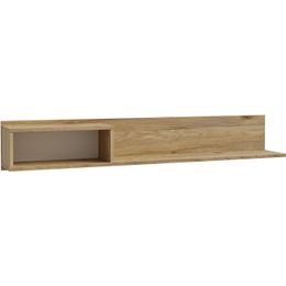 Wandboard FORTE, B:184,2cm H:29,6cm T:27,1cm, beige, Spanplatte, Regale, "Galactique", Wandregal, Wandmontage, zeitloses Design, vielseitig verwendbar