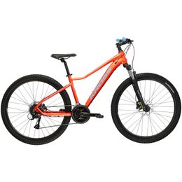 KROSS Mountainbike "KROSS MTB Hardtail Lea 5.0 27,5" orange", 46cm, 27,5 Zoll (69,85cm) hinten: 27,5 Zoll (69,85cm), orange, Fahrr&auml;der