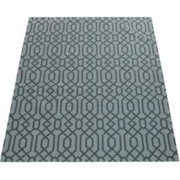 Teppich Paco Home, B:80cm H:4mm L:150cm, grau, Baumwolle, Polyester, Wohnzimmer, Teppiche, "Varadero 462", 3D-Design, Kurzflor, Wohnzimmer
