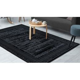 Teppich Kayoom, B:80cm H:8mm L:150cm, grau, Polyester, Wohnzimmer, Teppiche, "Kalevi 300", Flachgewebe