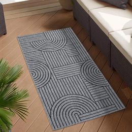 Outdoorteppich Carpet City, B:80cm H:5mm L:150cm, grau, Obermaterial: 100% Polypropylen, Teppiche, "DUO RUG 5842", Wendeteppich Wetterfest In- &