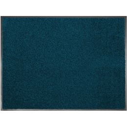 Fu&szlig;matte, B:90cm H:8,5mm L:120cm, blau, PRIMAFLOR-IDEEN IN TEXTIL, Polyamid, Au&szlig;enbereich, Teppiche, "CLEAN, Made in Belgium", Schmutzfangmatte,
