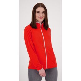 DEPROC Active Damen Fleecejacke "DECORAH II WOMEN", rot, Gr. 38, 100% Polyester, Jacken, weiche Fleecejacke in traditioneller Optik