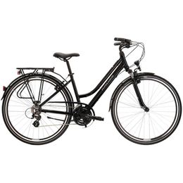KROSS Trekkingrad "KROSS Trekkingrad Trans 1.0 28" schwarz", 48cm, 28 Zoll (71,12cm) hinten: 28 Zoll (71,12cm), schwarz, Fahrräder