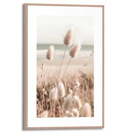 Poster Reinders, B:20cm H:30cm T:1,6cm, beige, MDF, Wohnzimmer, Bilder, "Ziergras"
