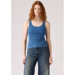 Levi's Tanktop LEVI'S "CLASSIC FIT TANK", Damen, Gr. L (40), indigo rib light ind, Rippware, Obermaterial: 100% Baumwolle, unifarben, regular fit normal, Rundhals, Tops Tanktop