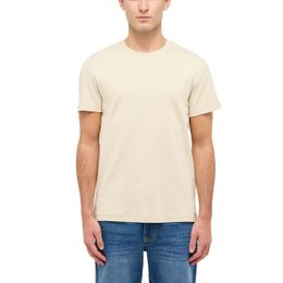 Mustang Herren Kurzarmshirt "Herren Style Allen", beige, Gr. S, Strick, 100% Baumwolle, Shirts