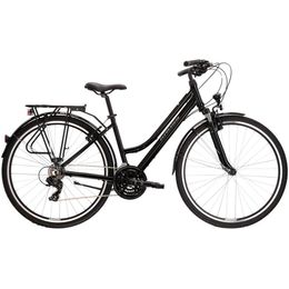 KROSS Trekkingrad "KROSS Trekkingrad Trans 1.0 28" schwarz", 38cm, 28 Zoll (71,12cm) hinten: 28 Zoll (71,12cm), schwarz, Fahrräder