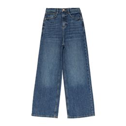 s.Oliver JUNIOR Mädchen Weite Jeans, blau, Gr. 176, unifarben, Denim/Jeans, Obermaterial: 99% Baumwolle, 1% Elasthan, Jeans, im Five-Pocket Style