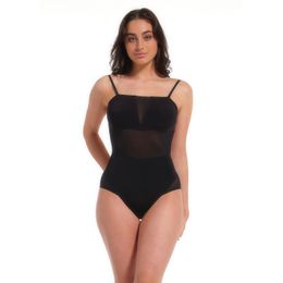Damen Shaping-Body, schwarz, Gr. L, MAGIC BODYFASHION, Obermaterial: 83% Polyamid, 17% Elasthan, Bodys, Mit Mesh-Details