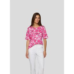 Rabe Damen T-Shirt, pink, Gr. 40, gebl&uuml;mt, Web, Obermaterial: 50% Baumwolle, 50% Viskose, Shirts, mit floralem Print