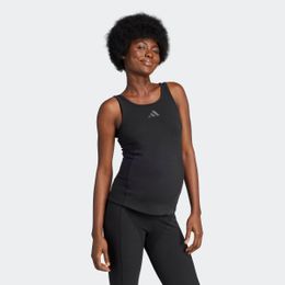 Damen Tanktop "W MATERNITY TK", schwarz, Gr. L, adidas Sportswear, Obermaterial: 45% Baumwolle, 45% Viskose, 10% Elasthan, Tops, Superweiches,