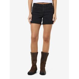 Noisy may Damen Jeansshorts "NMDEBBY NW SLIM SHORTS VI519BL NOOS", schwarz, Gr. M, unifarben, Denim/Jeans, Obermaterial: 75% Baumwolle, 18%