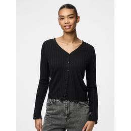Pieces Damen Strickjacke "PCIRIS CARDIGAN NOOS", schwarz, Gr. XL, unifarben, Strick, Obermaterial: 50% Viskose, 30% Polyester, 20% Polyamid,