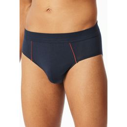 Schiesser Herren Minislip "Comfort Fit", Gr. 4, blau, Single Jersey, Obermaterial: 95% Baumwolle, 5% Elasthan, gemustert, Unterhosen, mit h&ouml;chstem