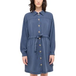 Mustang Damen Minikleid "Damen Style Bodie", blau, Gr. 44, Web, 100% Lyocell, Kleider