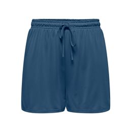 Only Damen Shorts "ONLHANNAH STRING SHORTS JRS", blau, Gr. S, unifarben, Obermaterial: 67% Viskose, 33% Polyester, Hosen