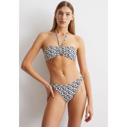 Marc O'Polo MARC O'POLO Damen Bikini-Hose "Millefleur"millefleur print schwarz navy, Gr. S, gemustert, Elasthan, Polyamid, Badehosen, mit elegantem Blumendesign
