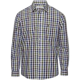 Almsach Trachtenhemd Oliv/Braun/Blau (Größe: M)