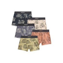 next Boxershorts Jungen Gr&ouml;&szlig;e 116 creme / dunkelblau / hellbraun / kiwi / schwarz