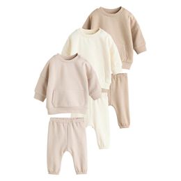 next Set Jungen Größe 80 beige / creme / dunkelbeige